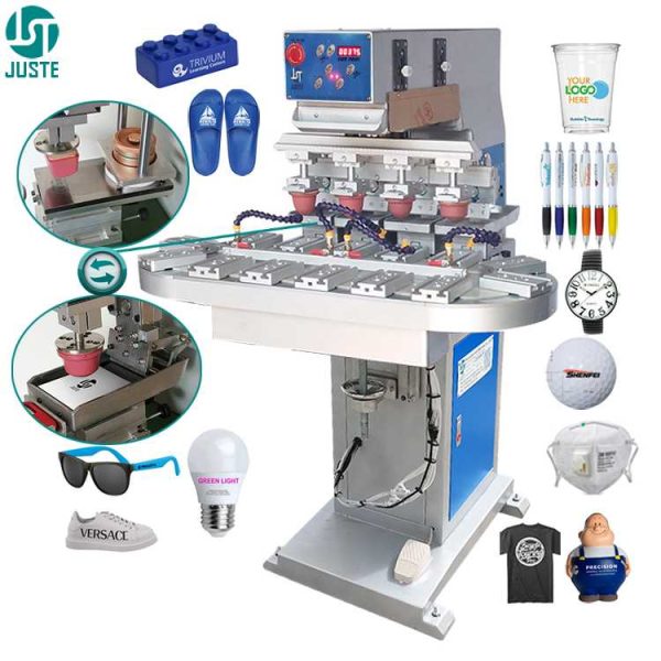 4 Color Conveyor Pad Printer 14 Jig Tampo Pad Printing Machine - Top ...