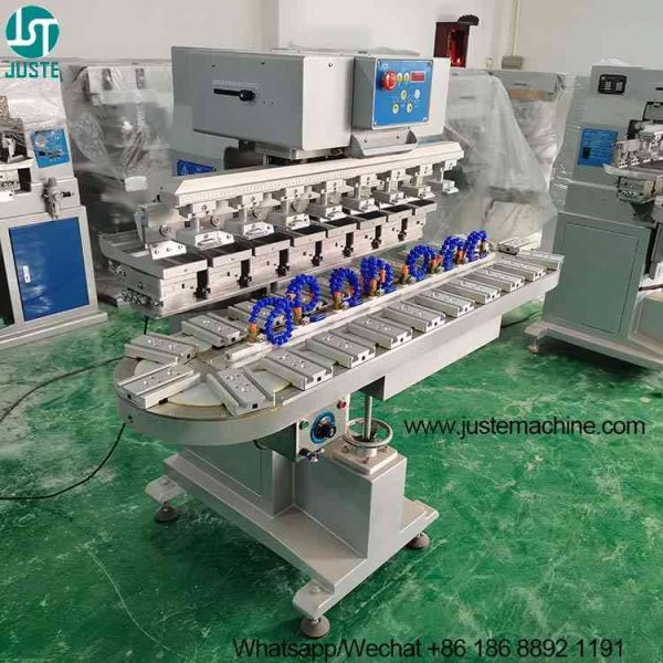 8 Color Ink Tray Pad Printer Printing Machine Tampo Print With Conveyor ...