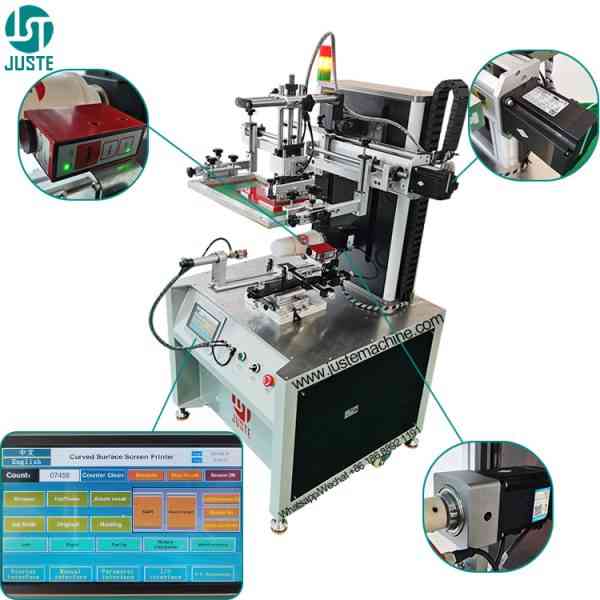 Zeefdrukmachine voor papieren bekers, ronde plastic flessen, 4-6 ...